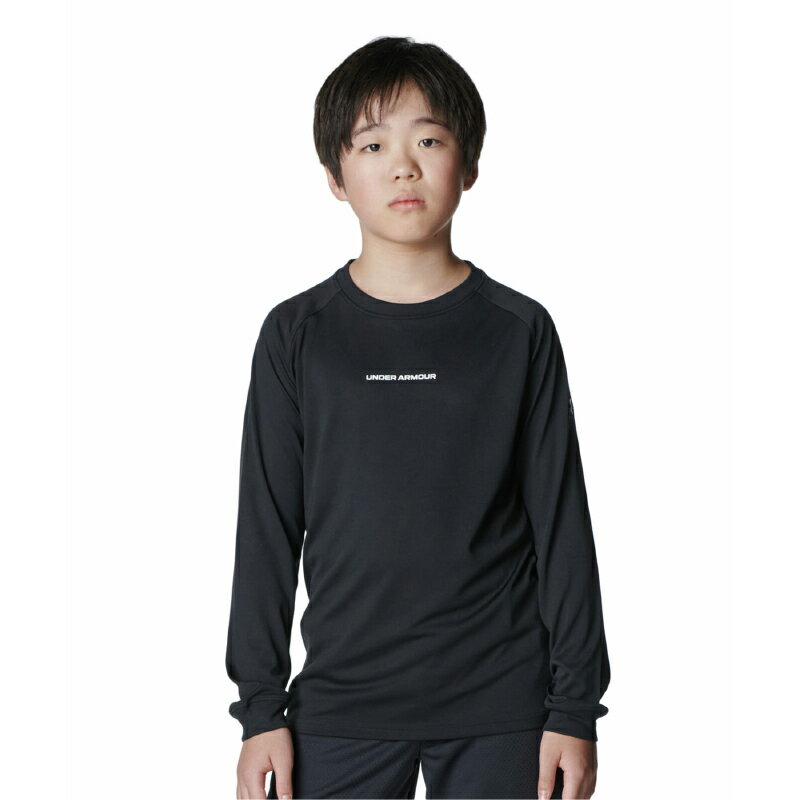 UAテック ロングショット ロングスリーブ Tシャツ（バスケットボール/BOYS） 【商品詳細】 吸汗速乾性と伸縮性を兼ね備え、柔らかな肌触りを提供する定番ファブリック 汗を素早く吸収、外部へ発散し、アスリートの身体を常にドライに保つ 臭い...