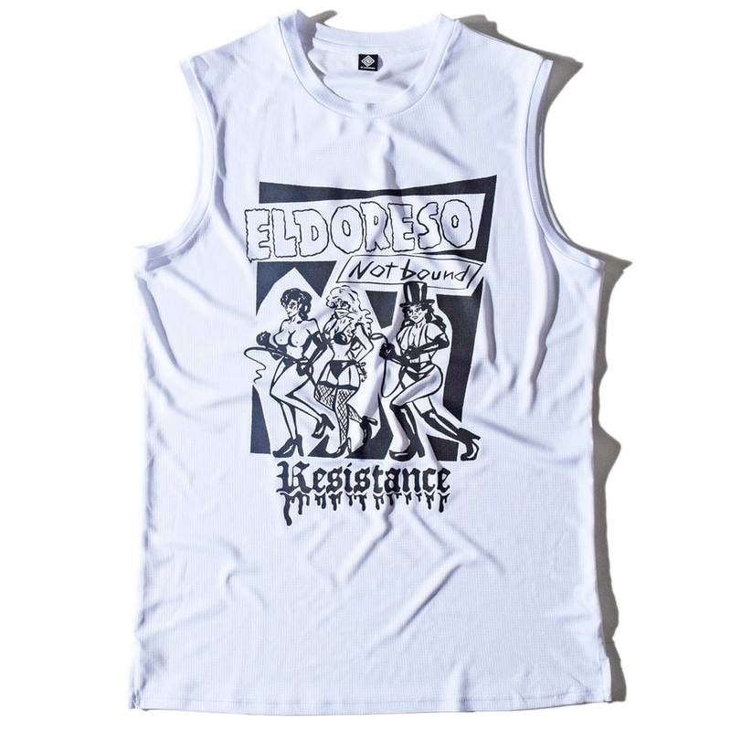 Resistance Sleeveless(White) ユーモラスなグラフィックをフロントにプリントした、スリーブレスTタイプのランニングシャツです。 ランナーからのフィードバックを取り入れ、ランニングパフォーマンスの妨げにならぬようポケ...
