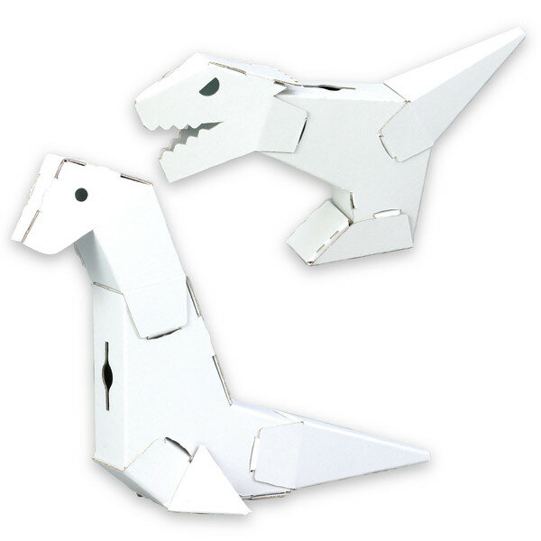 ダンボール製貯金箱ねんど芯材 恐竜組み立て簡単！選べる2タイプの恐竜の貯金箱芯材！商品説明段ボール製の組立式恐竜型芯材です。ティラノサウルスとプレシオサウルスの2種類から選べ、組み立ては接着剤不要で簡単。ねんどを盛り付けたり、絵の具で着色し...