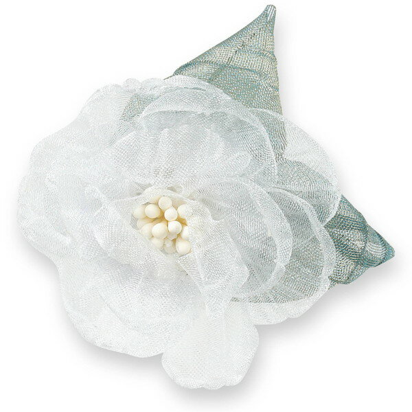 コサージュ レースフラワー ホワイトシックで高級感のあるレース生地のコサージュ！商品説明レース生地のコサージュです。裏面が安全ピンになっています。胸元を華やかに飾るので、卒業式、入学式、発表会や結婚式など、さまざまなお祝いのシーンでお使いい...