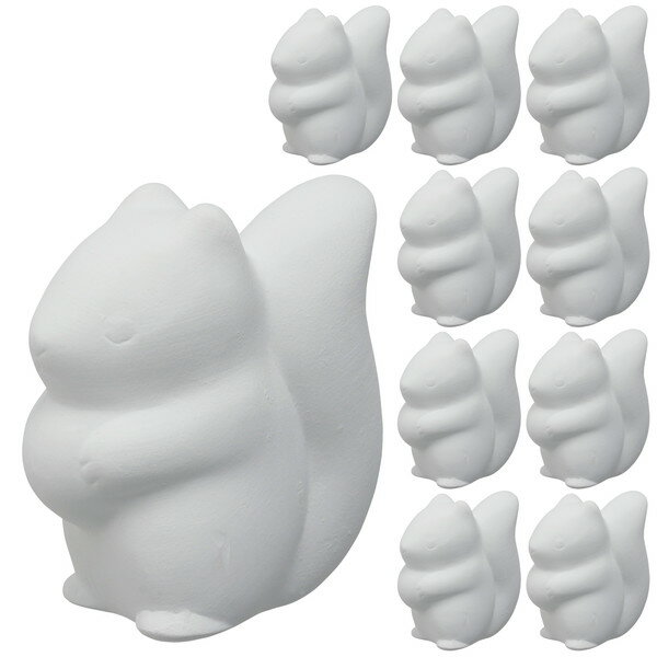 おえかき陶器どうぶつ リス 10個セット立体ぬりえで、想像力全開！好きな色にぬって自分だけのキャラクターをつくろう！商品説明手のひらサイズの真っ白な陶器にお子様から大人までお楽しみいただけるおえかきシリーズです。好きな色、好きな顔をリアルに...