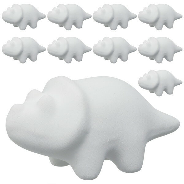 おえかき陶器 きょうりゅうトリケラトプス 10個セット立体ぬりえで、想像力全開！好きな色にぬって自分だけのキャラクターをつくろう！商品説明手のひらサイズの真っ白な陶器にお子様から大人までお楽しみいただけるおえかきシリーズです。好きな色、好き...