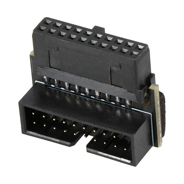 USB3.0ピンヘッダー用L型コネクター OWL-USB3L02・19ピン USB3.0ピンヘッダー用L型コネクター・アングルが異なる2製品・コネクターカラーはブラックで統一19ピン USB3.0ピンヘッダー用L型コネクター本製品はマザーボ...