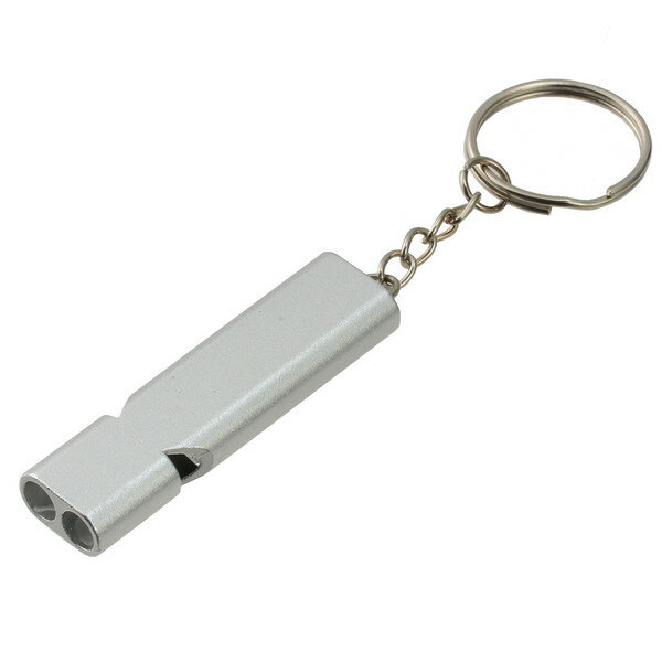 アルミホイッスル シルバー防犯・防災・アウトドアで活躍！コンパクトなアルミホイッスル！商品説明軽量で丈夫なアルミ製のホイッスルです。コンパクトサイズで持ち運びやすく、キーリング付きでバッグや鍵に取り付けて手軽に持ち歩けます。シンプルなシルバ...
