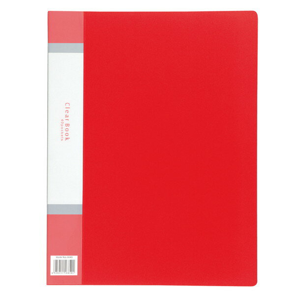 ＞ ＞ 当店のおトクなクーポン・ポイントアップ情報はこちらから ＜ ＜※各キャンペーン・各クーポンの開催期間・獲得条件・ポイント倍率等を必ずご確認ください。クリアブックA4 縦入れ 40ポケット レッド最大80枚収納可能の大容量40ポケット...