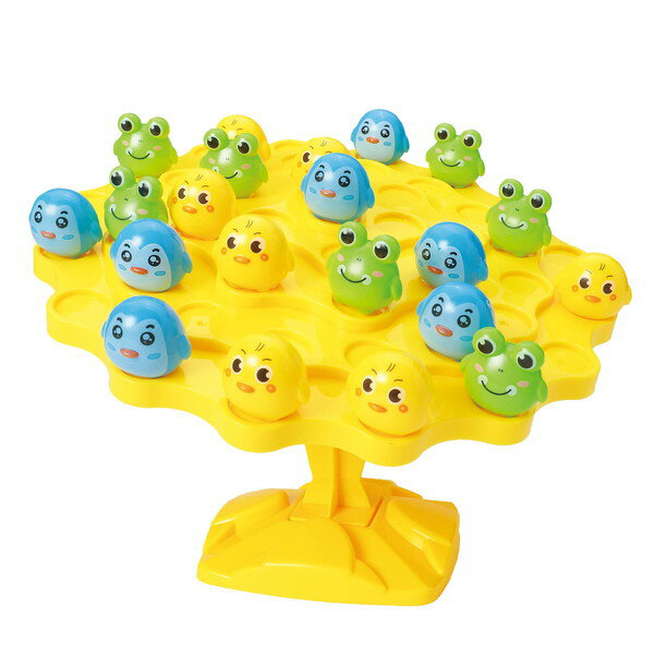 ドキドキ!アニマルバランスゲーム揺れる土台にドキドキ！スリル満点のアニマルバランス！商品説明かわいいヒヨコやカエルなどのアニマルコマをバランスよく積み上げるスリリングなバランスゲームです。サイコロを振って出た数だけコマを土台に乗せていくシン...