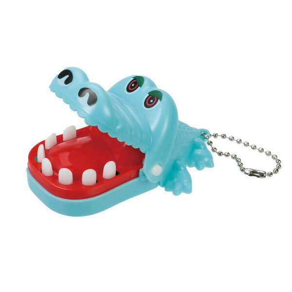 パクっと!ワニさん運がわるいとパクっとかまれる？ワニのドッキリキーホルダー！商品説明指で歯を押すと、ランダムでワニの口がパクっと閉じるドッキリゲームです。小さくてもスリル満点の定番アクション遊びが楽しめます。かわいいミニサイズでバッグやポー...