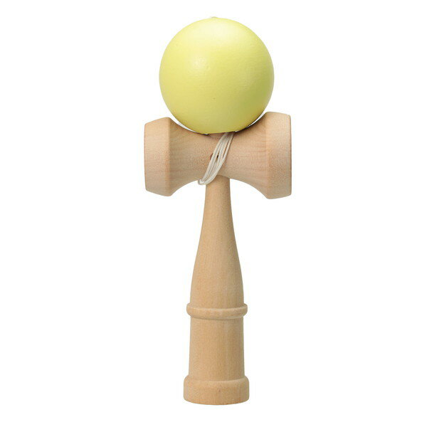 カラーけん玉 パステルイエロー着色済みの皿で狙いを定めやすい！パステルカラーでかわいいけん玉！商品説明昔ながらのスタンダードなタイプのけん玉です。かわいいパステルカラーです。お皿の部分が着色されているので、狙いを定めやすくなっています。検索...