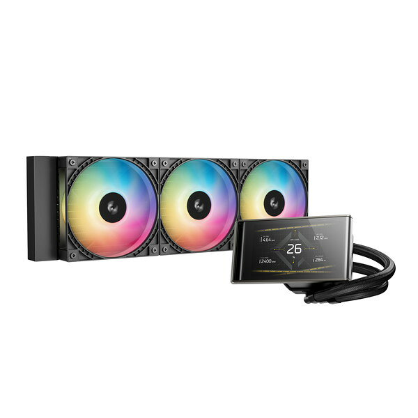 4.5インチIPSディスプレイを搭載した簡易水冷クーラー「LT360 VISION ARGB」 LT360 VISION ARGB は、4.5 インチ LCD スクリーンを搭載し、DeepCool の第 6 世代ポンプと革新的なクローズドホ...