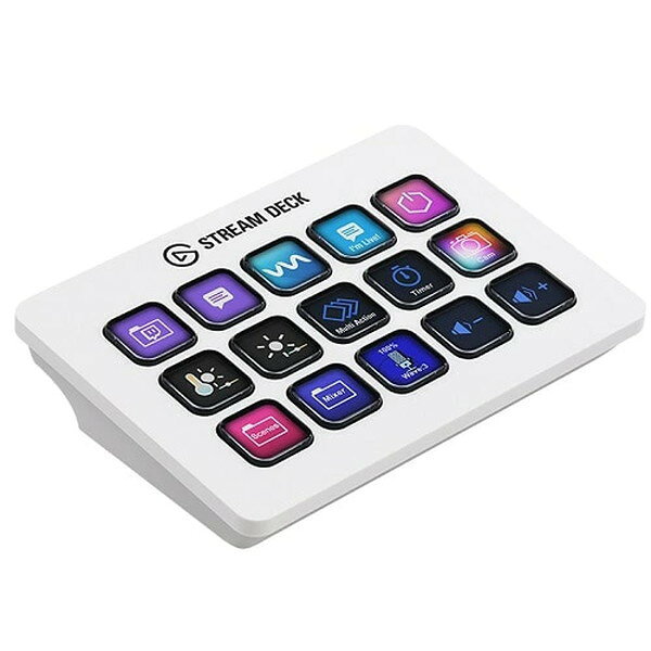 ・カスタム可能な15個のLCDキーを備えた有線のショートカットキーボード。 ・アプリのコントロールやSNSの起動、オーディオ調整などを実行できる。 ・Elgato 4KCU、OBS、Streamlabs、Twitch、YouTube、Twi...