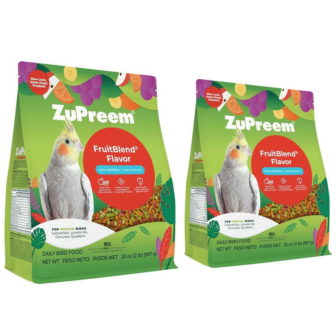 商品情報特徴オレンジ・アップル・グレープ・バナナなどのフルーツと数種の穀物を主な原料とした、フレーバー豊かなインコのための総合栄養バランスフードです。鳥さんの健康に必要な21種類のビタミン・ミネラルを配合。人工保存料・防腐剤不使用で食欲をそ...