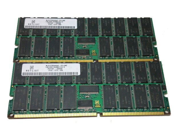 商品名 NETLIST NL9127RD64042-D21JMC PowerEdge 2600用メモリー 1GB×2枚(計2GB) 状態 中古品。動作確認済みです。 納期について 通常ご注文頂いてから、3営業日以内の発送となります。※即日発...
