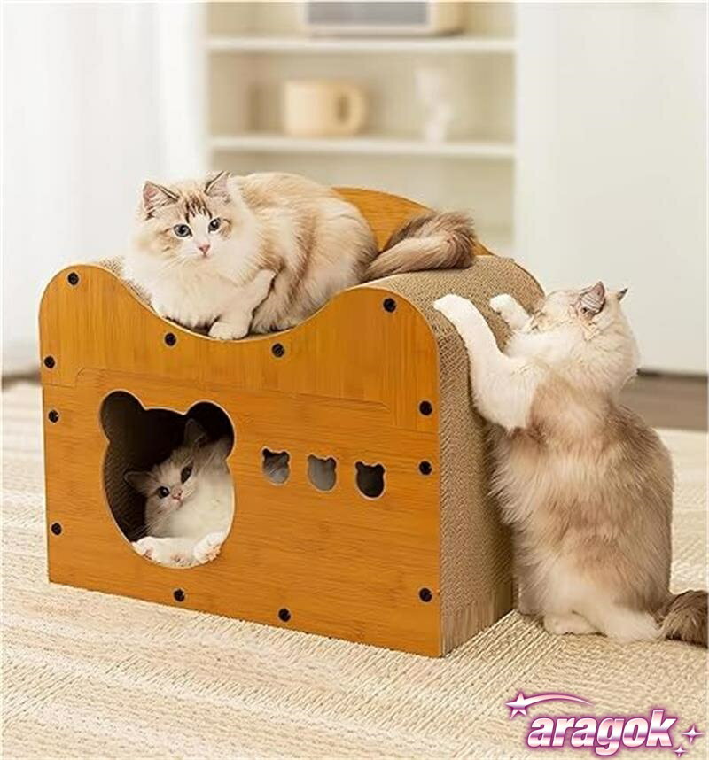 【仕様】材質：100％ダンボール 【猫爪とぎ板・材料】高密度の段ボール材料を使い、圧縮性が強くて、曲げにくくて、ネコの肉球に傷つけありません。100％再生利用できる段ボールに作られ、非毒性の接着剤、環境にも優しいです。 【家具保護】爪研ぎキ...