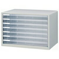 おおきめA3サイズ、ヨコ型のレターケース ●A3ヨコ型／浅7段 ●本体寸法：W494×D335×H346mm ●浅引出し内寸：W453×D311×H36mm ●本体重量：6.7Kg ●材質：本体／スチール（粉体塗装）、 　引出し／透明スチロ...