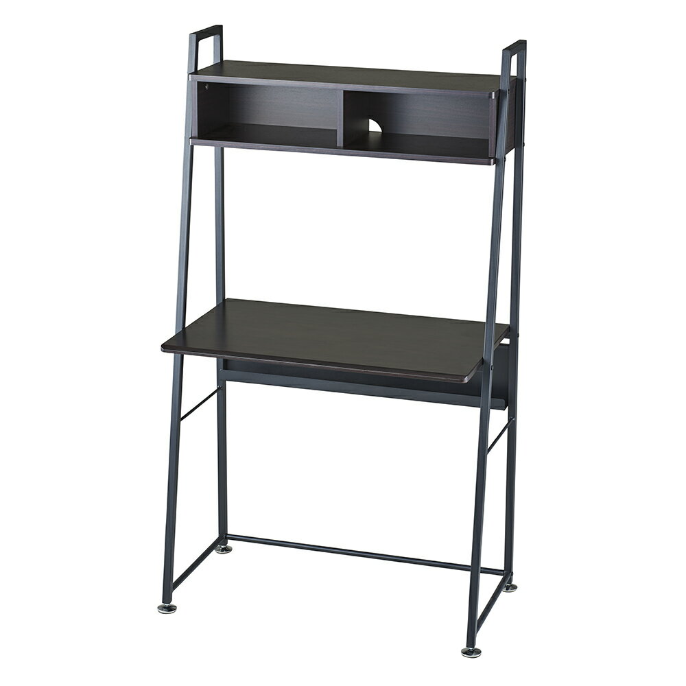 上部の収納棚が便利なトールタイプデスク。デスク上の棚があることで、本来のデスクの上のモノが棚に置く事でより広く使うことができます。また、すぐ目上にあることでデスクに着きながらも物の出し入れがしやすく、さらにコードスペースやアジャスターのつい...