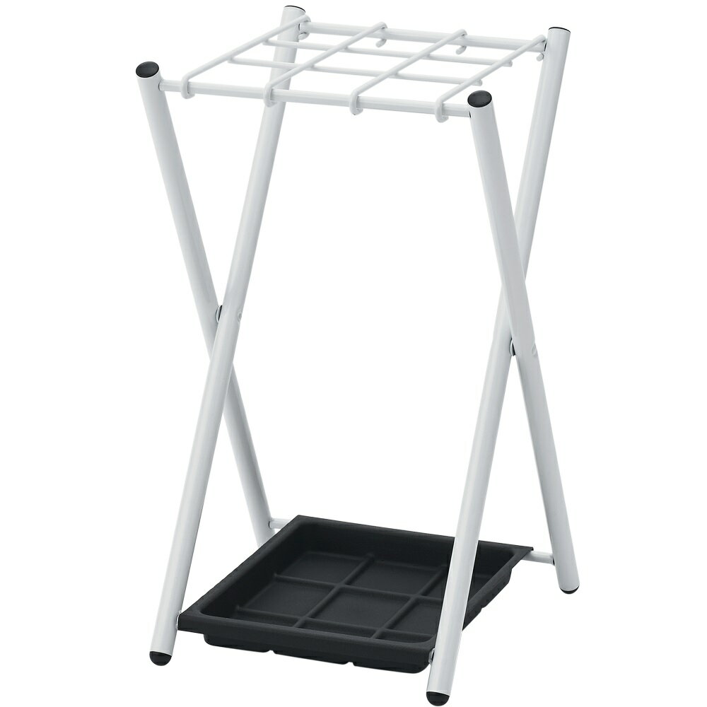 小規模オフィスにぴったりな小型の傘立て。傘が倒れにくい仕切り付き。工具不要で組立カンタン。