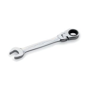 ヘッドを任意の角度に調節できるため、今までどんな工具もとどかなかった作業箇所に最適です。 薄型ラチェットヘッドには72枚ギアを装備しているため、少ない送り角度5°を実現しました。 ■二面幅寸法：17mm ■D1：34.5mm ■D2：31....