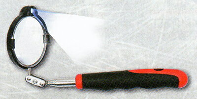 MAC TOOLS マックツール 狭く、暗い作業箇所でも点検可能となる ライト内蔵型点検ミラーです 任意の長さに調節でき、150mm〜最大940mmまで対応します。 使用電池 CR2016x2個 全長：940mm 素材：スチール、樹脂 ※注...