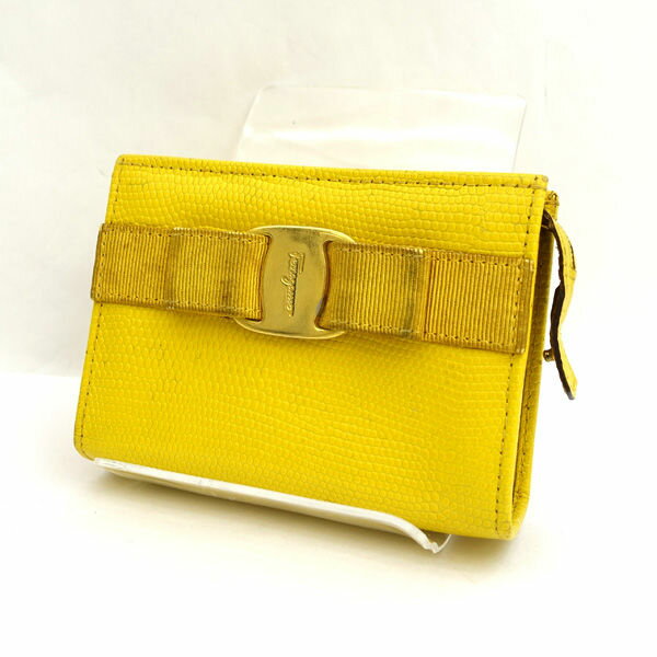 Salvatore Ferragamo サルヴァトーレフェラガモ クラッチバッグ イエローグリーン 14065 ユニセックス【中古】 h31718a 楽天市場】Salvatore Ferragamo サルヴァトーレフェラガモ（カラー