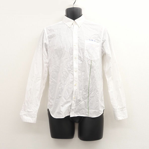 商品状態 ・USED品ですので、腹部や襟元にシミ汚れ等一般的な使用感が見受けられます。　 状態ランク Bランク デザイン/仕様 (メンズ)トップス/カジュアルシャツ 古着　 型番 143001　 サイズ/収納詳細 表記サイズ:S肩幅　（約c...