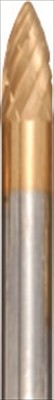 ■内容量・超硬ロータリーバー／ 1本入■製品仕様刃径／ φ6.35mm刃長／ 13mmカット／ダブルカット軸径／ φ3.0mm■製品概要金型職人などが普段使用しているロータリーバーにTiN（チタン）コーティングを施したものです。金属はもちろ...