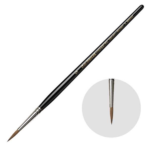 ネコポス 対象商品です3個まで送料全国一律 270円（税込）詳細はこちらMAESTROシリーズは、赤テン（レッドセーブル）から採取する原毛のうち、特に上質なシベリアンコリンスキーの雄の尾のみを使った繊細な毛先と豊かな絵具含み、絶妙な弾力性を...