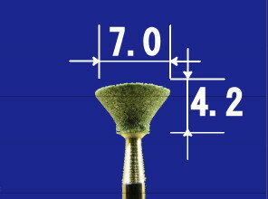ネコポス 対象商品です10個まで送料全国一律 270円（税込）詳細はこちら軸付砥石軸径φ2.34mm商品画像は代表画像です。形状は画像の通りですが、粒度（品番）により色が異なります。あらかじめご了承ください。粒度ピンク：#120グリーン：#...
