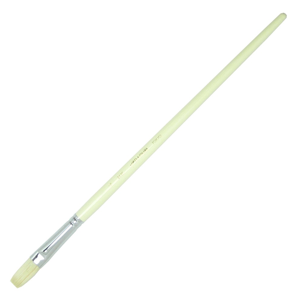 良質ブタ毛を選別して入念な製法で造られたものです。名村大成堂の技術を生かした本格的な画筆で特にコシの強さに定評がありプロにも好評です。ビッグサイズのものは大作用、壁画用として多用されています。穂先の種類・形状 ： 平規格・号数・No ： 1...