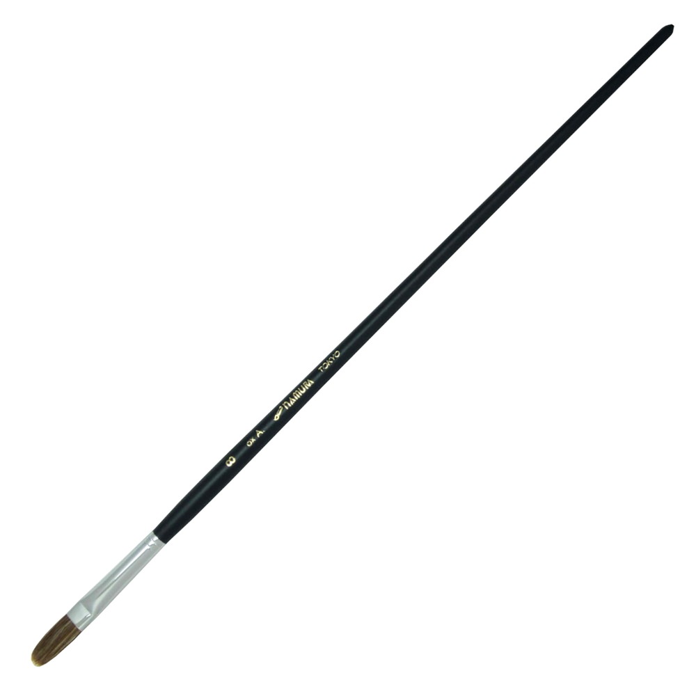 OXAはヨーロッパ産の牡牛の耳毛を選別して造られています。古くから良質な絵筆材料として使われているもので、軟毛では、セーブルに準ずる優れた味があり、丸筆は水彩用としても多くの専門家に愛用されています。穂先の種類・形状 ： 平規格・号数・No...