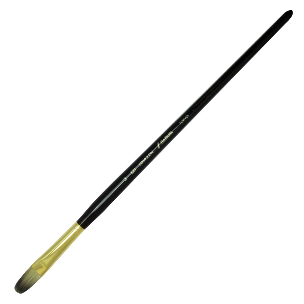 繊維の細かいナイロン毛の為、しなやかな穂先は絵具の含みが良く、とてもなめらかでソフトな描き味はアクリル水彩用としてご利用頂けます。穂先の種類・形状 ： 平規格・号数・No ： 14号穂先サイズ（約、穂幅×穂丈） ： 13.2×27mm全長（...