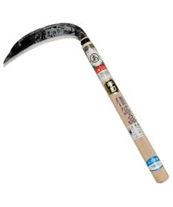 本鍛造手作りの土佐打刃物。●刃部：両面研ぎ両刃●柄部：朴林小判型柄サイズ：315mm