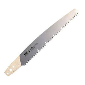 【特長】ピストル鋸サンリン（27cm荒目UVカット）専用替刃です。【商品仕様】全長：340mm刃長：270mm質量：50g●高炭素刃物鋼●特殊表面処理●鏡面研磨目立て●アサリわけなし●荒目仕様●衝撃焼入●UVカット採用●リブ付研磨
