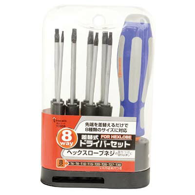 仕様8pcs：T6・T8・T10・T15・T20・T25・T27・T30いじり止め穴付き