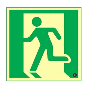 仕様サイズ：120mm角材質：PETステッカー仕様：消防認定品裏面は離けい紙付。環境に優しい商品。※電気が消えても長時間光ります。メーカーからの取寄せ商品のため、お客様都合によるご注文後のキャンセル、返品、交換はできません。受注後にメーカー...