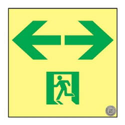 仕様サイズ：120mm角材質：PETステッカー仕様：消防認定品裏面は離けい紙付。環境に優しい商品。※電気が消えても長時間光ります。メーカーからの取寄せ商品のため、お客様都合によるご注文後のキャンセル、返品、交換はできません。受注後にメーカー...