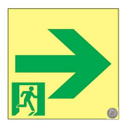 仕様サイズ：120mm角材質：PETステッカー仕様：消防認定品裏面は離けい紙付。環境に優しい商品。※電気が消えても長時間光ります。メーカーからの取寄せ商品のため、お客様都合によるご注文後のキャンセル、返品、交換はできません。受注後にメーカー...