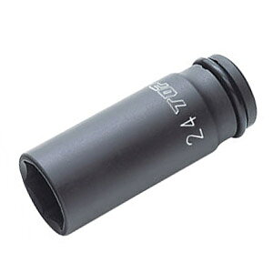 特長Oリングピン付差込角12.7mm(1／2inch)仕様対辺寸法：17mmD：24.2mmd：29mml：17mmL：80mmインパクトレンチ6角サーフェイス