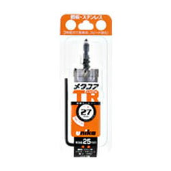 特徴ハードな使用にもチップ飛びしにくい3枚組刃を採用。軽くスピーディな穿孔と長寿命を実現。25mmの有効長により、厚鋼板から厚肉金属パイプ等の曲面穿孔も可能。ステップセンタードリルの採用で、センタードリル貫通時の衝撃を緩和。用途鋼板(HB2...