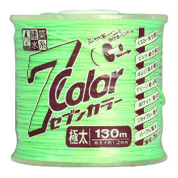 特徴2通りの糸出しができ、作業がスムーズ蛍光染色濃度がアップ、より見やすい割れにくく衝撃に強いABS樹脂リール糸巻きの型くずれなし糸がほどけない糸止め付きリール最高級ナイロン糸使用。用途建築用仕様極太蛍光色ナイロン水糸(軸付きリール巻き)糸...