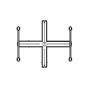 仕様サイズ：598mmカラー：クロームA：200mmB：150mm四方ダボ受け式棚等設置システムのELS-12、ELD-12、ND-12の、それぞれサイズ20mmのダボに装着限定のVクロスバー系製品(HIP使用、但し別注製作も可能)正面側パ...