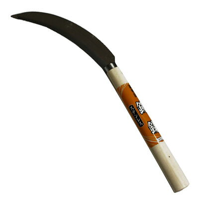 特徴サビにくいステンレス刃。仕様刃渡り(mm)：160サイズ：34.5×1.7×13.5(mm)重量：90g用途草刈り・稲刈り・ロープ切り・野菜などの収穫用。原産国 中国
