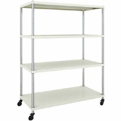 特徴ウレタン車輪付け一段当たりの均等積載量150kg/段棚板調整ピッチ25mm組立簡単。デザイン性に優れたパイプです。パイプ径31.8mm棚板は抗菌粉体塗装です。抗菌剤入粉体塗装仕上げで、信頼性の高い抗菌剤を使用しており、ラックをいつも清潔...