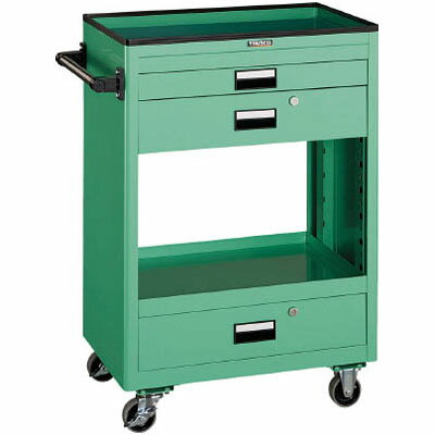 特徴棚板は固定棚のみ標準ですが、オプションで自由棚が追加出来ます。全ての引出しに鍵が掛ります。仕様キャスター：固定式75mm(2個)・自在式(ストッパー付)75mm(2個)引出し：浅型1個・深型2個シリンダー錠付キャスターφ75ウレタン車輪...