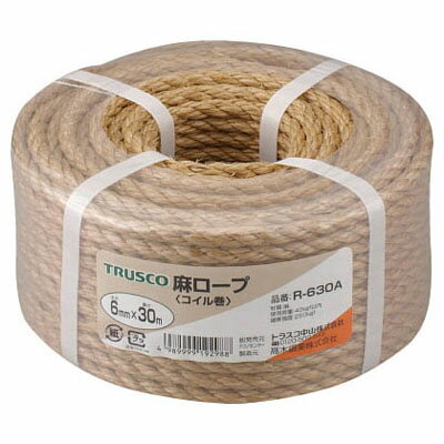 仕様色：茶包装形態：バンド掛け巻線径×長さ：6mm×30m金剛打質量：0.70kg特徴天然素材なので腐食し、土に還元されます。摩擦に非常に強いロープです。【用途】街路樹の結束。造園樹木の根巻。材質/仕上げ麻注意事項切断後の端面はセロテープ・...