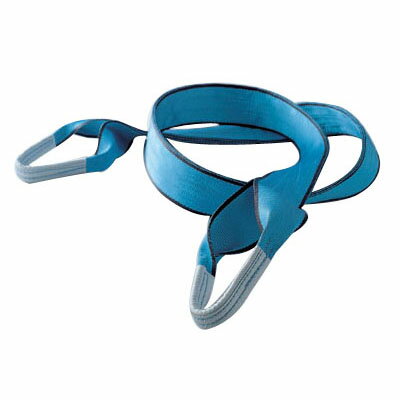 強く・荷物にやさしい。Aスリングベルト両端アイ形（吊部に強靱保護シート付き）【特長】●材質は超強力ポリエステル繊椎。●伸縮性が少なく重量物でも安定した作業ができます。●使用限界を知らせる両端の黒いラインまで亀裂や摩耗が生じたら危険信号。●2...