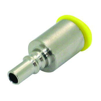 特徴用具不要のワンタッチ着脱。仕様最高使用圧力：0.9MPa(連続使用可能な許容最高圧力)主な材質：真鍮(ニッケルメッキ)ポリブチレンテレフタレートチューブ外径：6mm形状：プラグチューブ色：ブラック本体重量(g)：5※チューブと本体のキャ...