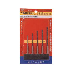 特徴ドリル先端にクロスシンニング加工を施してあります。充電ドライバーにワンタッチで着脱が可能です。ブリスターパック入り仕様シャンク径(mm)：6.35セット内容(mm)：2.5 3.0 3.2 3.3 3.5 3.7 3.8 4.0 4.2...