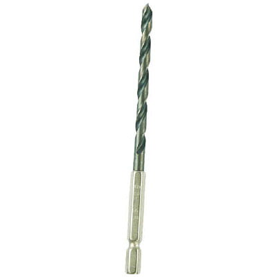 特徴ドリル先端にクロスシンニング加工を施してあります。充電ドライバーにワンタッチで着脱が可能です。仕様刃径(mm)：2.9溝長(mm)：42全長(mm)：96シャンク径(mm)：6.35質量(g)：20用途被削材：一般鋼、ステンレス。材質／...