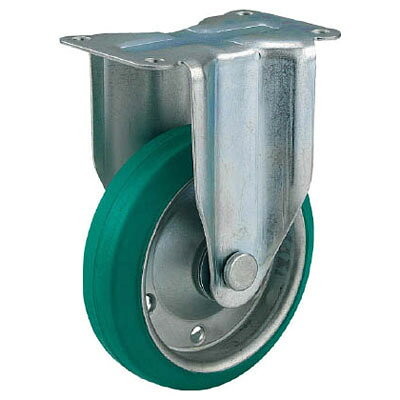【仕様】●許容荷重：102kgf●許容荷重：1000N●車輪径 D：130mm●車輪幅：38mm●取付高 H：175mm●取付座 A×B：128×94mm●取付ピッチ X×Y：100×56mm●取付穴径 P：9.2mm●ゴム車（色）：グリー...