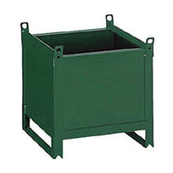 仕様均等荷重：300kg間口×奥行×高さ：450×450×450mmタイプ：鉄板張り積み上げ可質量：14kg特徴切り粉、半製品の保管、積み上げに最適です。ハンドリフターでの移動も可能です。【用途】一般工場、一般倉庫、各種作業所、各種工事現場...
